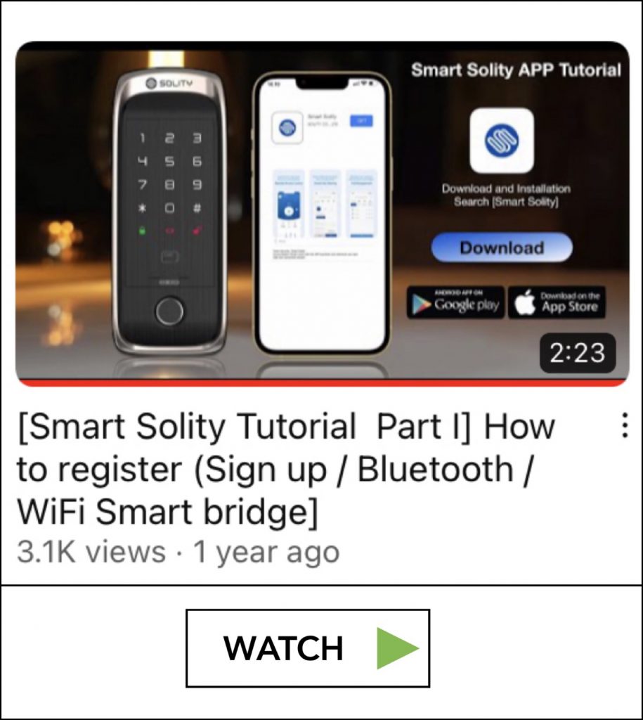 Tutorial – Solity | Korea No.1 Smart Door Lock Brand